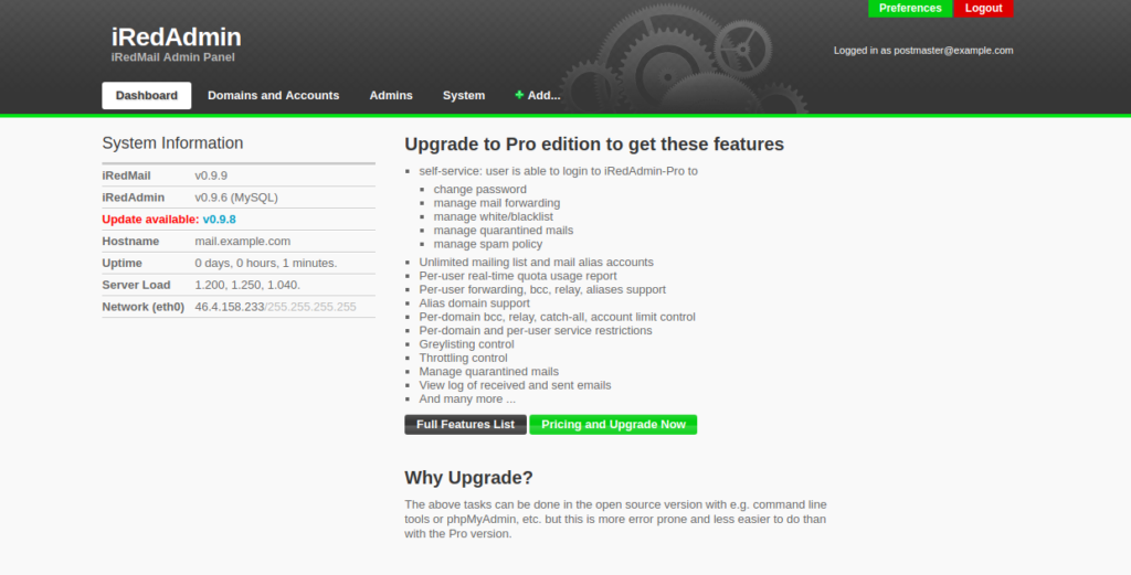 How To Set Up A Full Featured Mail Server With Iredmail On Ubuntu 1804 Vps