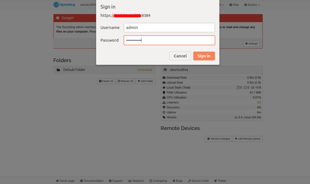 How to Install Syncthing Cloud Sync Service on Ubuntu 18.04 | Atlantic.Net