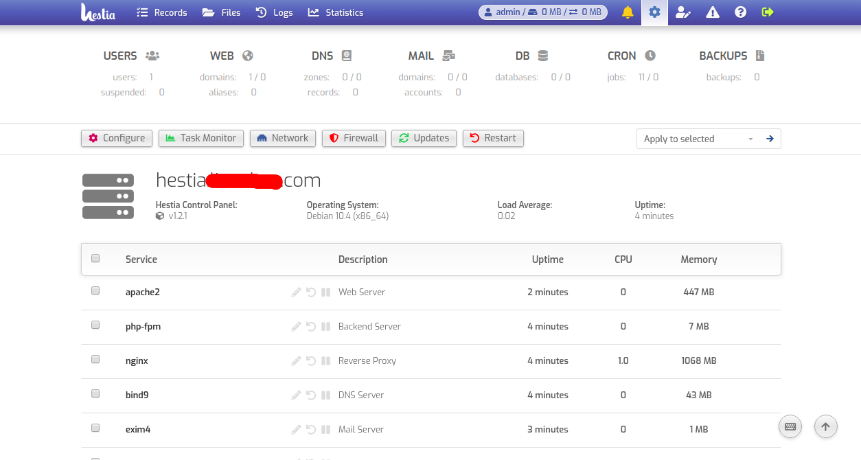 How to Install Hestia Control Panel on Debian 10 | Atlantic.Net