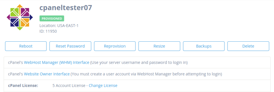 Managing cPanel Licenses - Atlantic.Net